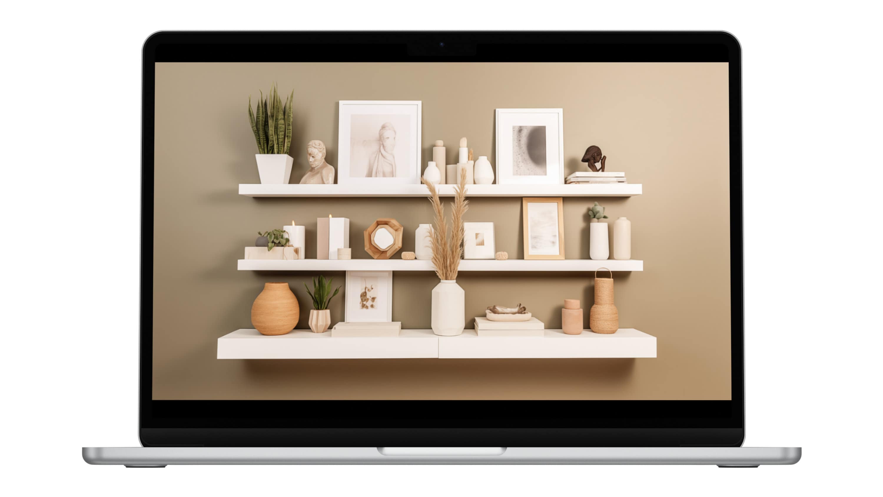 Virtual Background for Zoom and Teams Virtual Meetings White Shelves ...