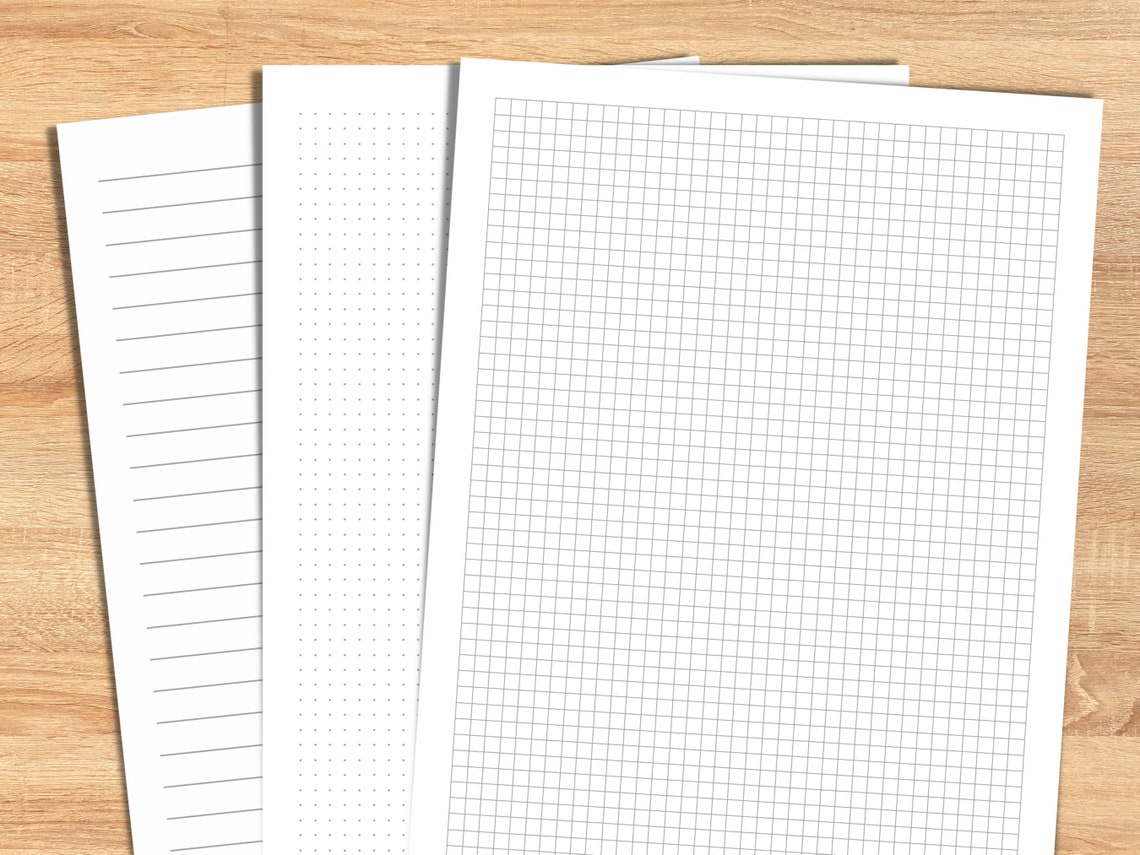 Printable Lined Dot Grid Graph Paper Digital Planner - Etsy