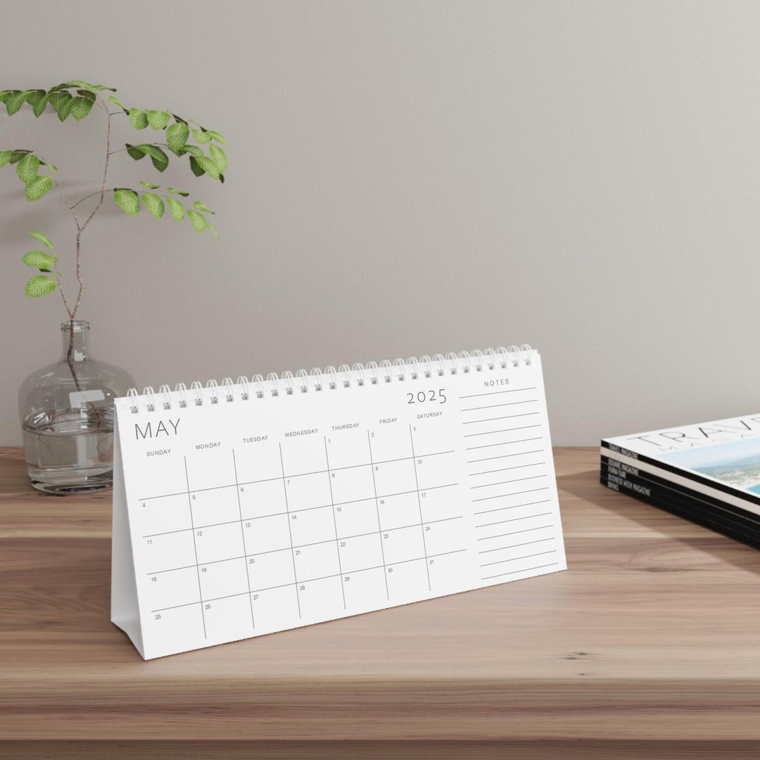 2025 Minimalist Monthly Planner Flip Desk Calendar, 5x10 Inches, Sunday ...