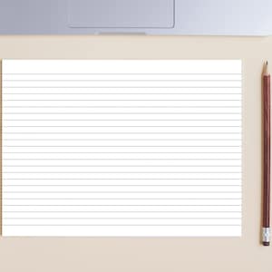 Lined Paper Pack Landscape Format Printable Ruled Paper for Note Taking ...