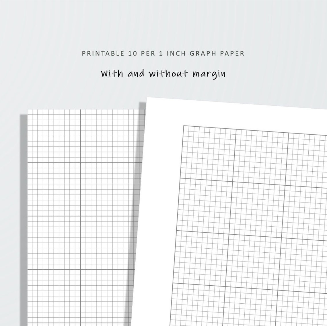 10 Squares per Inch Graph Paper Printable 10 X 1 Graph Paper | Etsy Ireland
