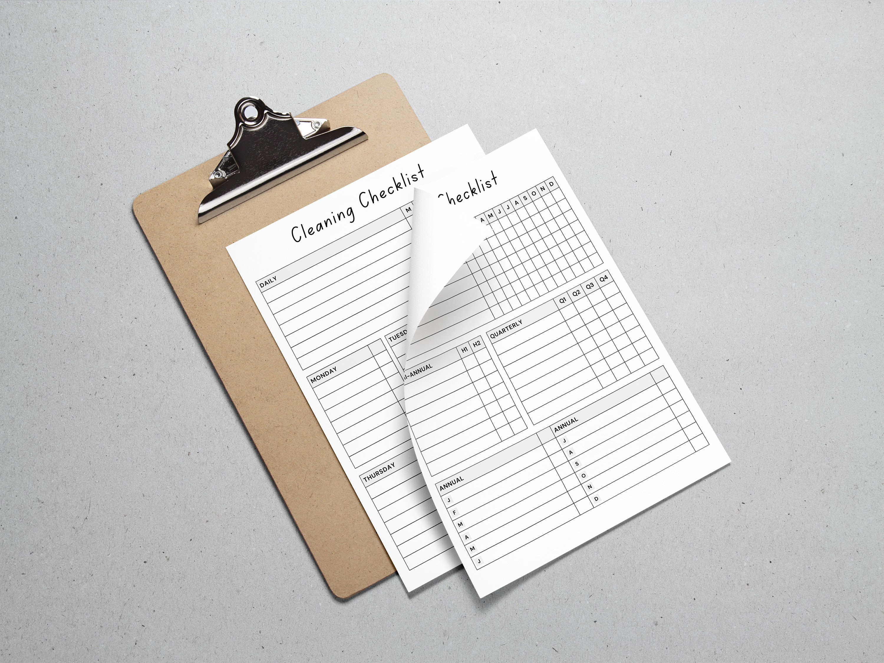 Editable Cleaning Checklist: Daily, Weekly, Monthly (canva Template) - Etsy