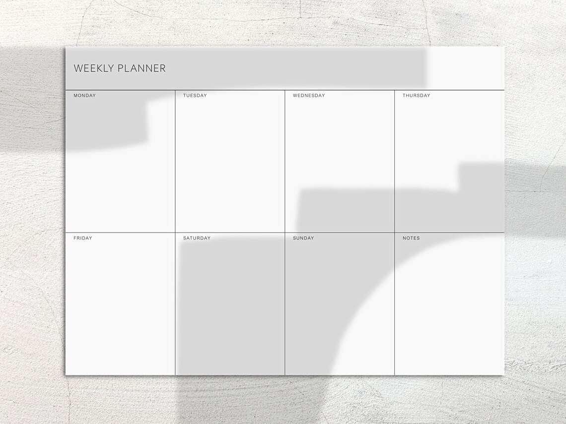 Minimalist Weekly Planner Printable Daily Planner Template - Etsy Ireland