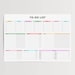 Printable To-do List Template Colorful Task List PDF Checklist for ...