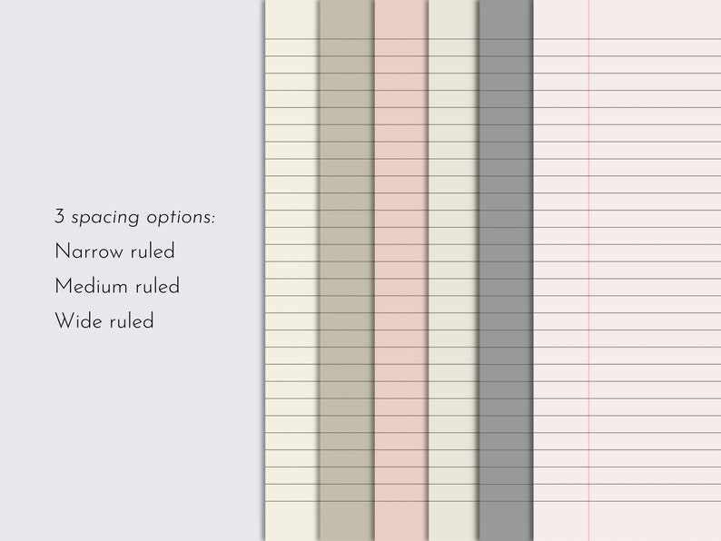 Neutral Lined Digital Paper: Earthy Pastel Note-taking (PDF) - Etsy