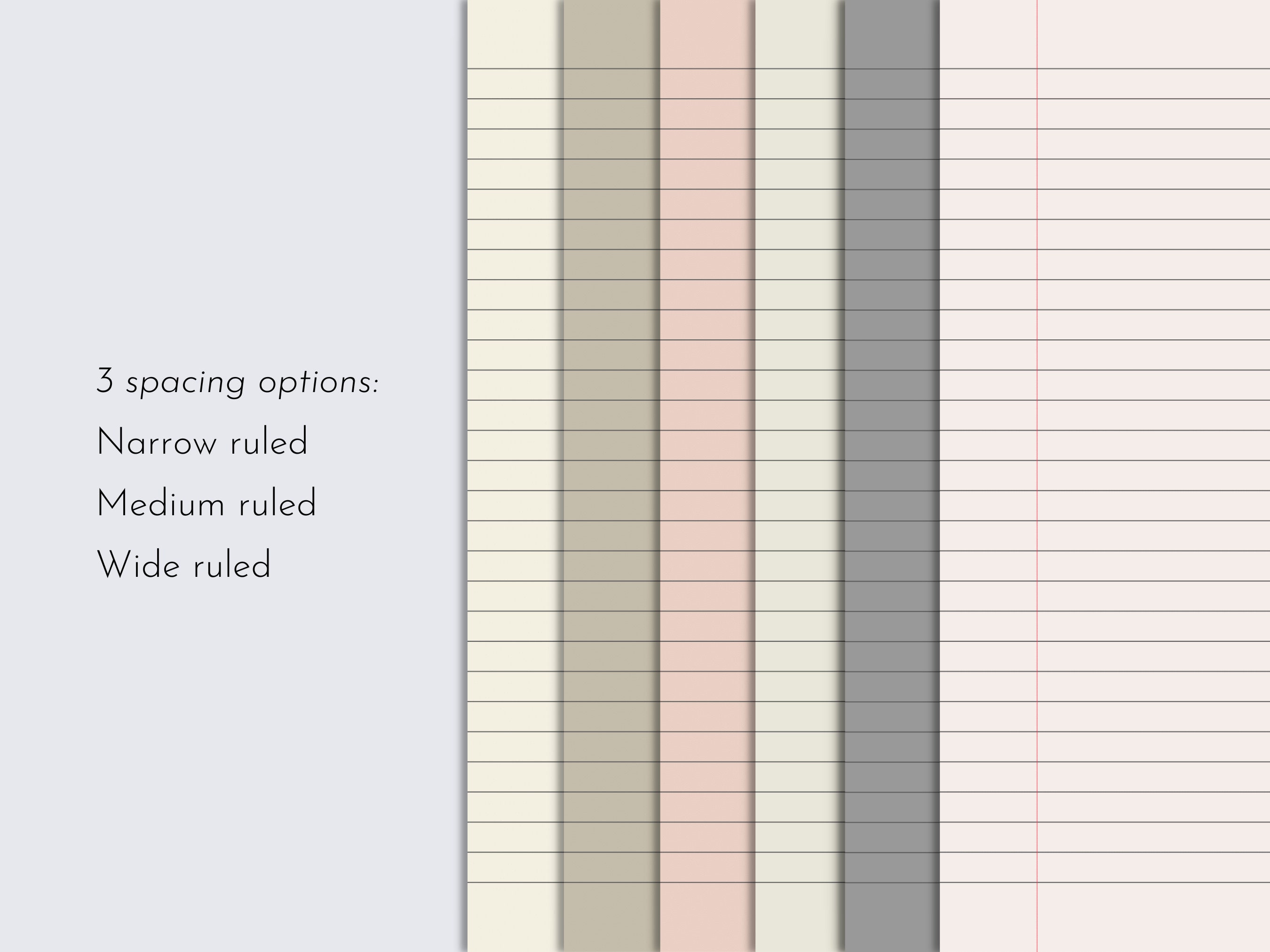 Neutral Lined Digital Paper: Earthy Pastel Note-taking (PDF) - Etsy