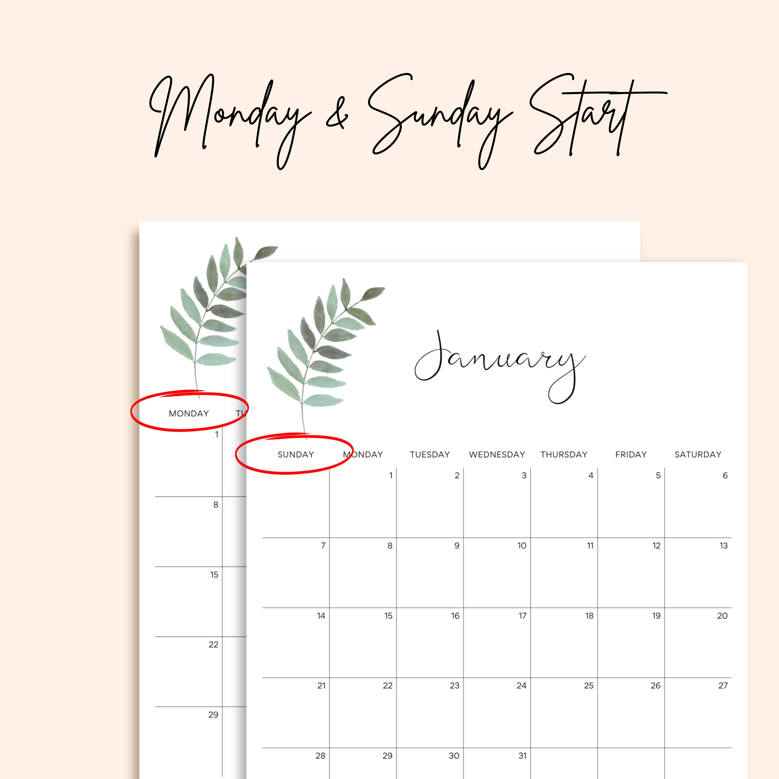 2004 Calendar Printable Monthly Planner 2024 PDF Minimalist Calendar ...