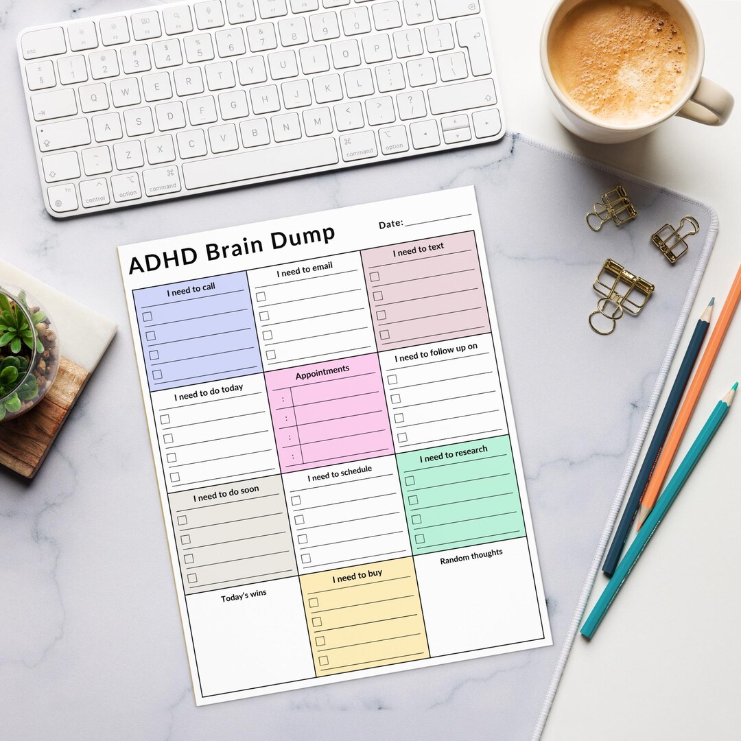 ADHD Brain Dump Notepad: Task List Organizer 11x8.5", Large Planner Pad ...