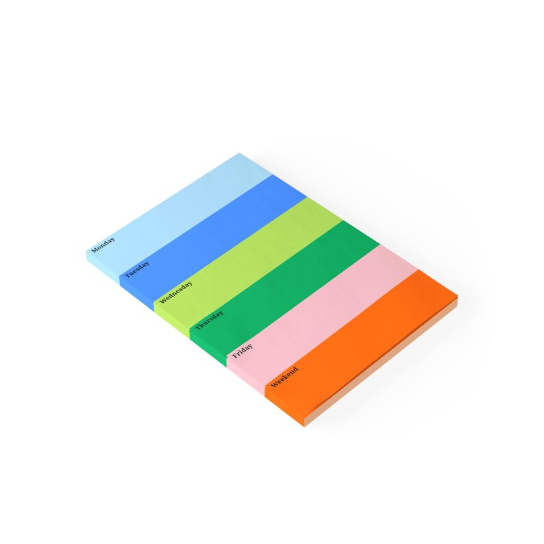 Weekly Planner Sticky Notepad – 4x6" Colorful Post-it® Organizer - Etsy