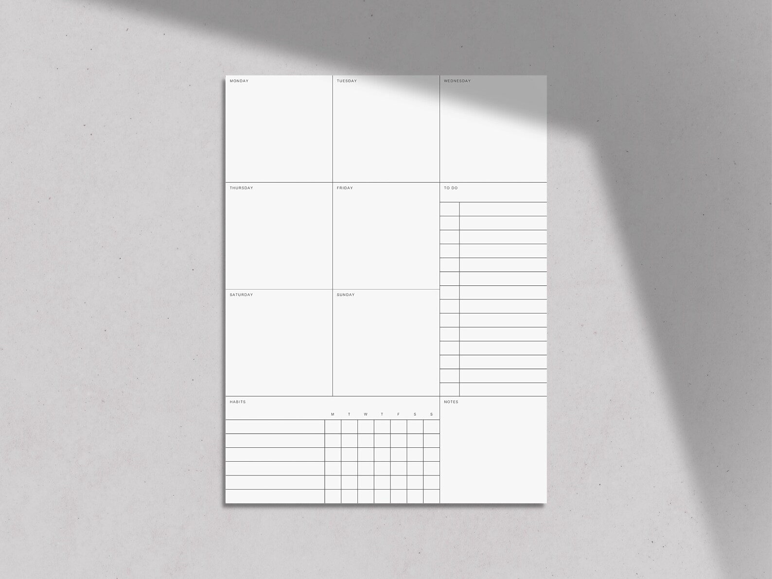 Minimalist Weekly Planner Printable Weekly Planner Printable - Etsy