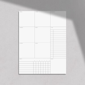 Minimalist Weekly Planner Printable Weekly Planner Printable - Etsy