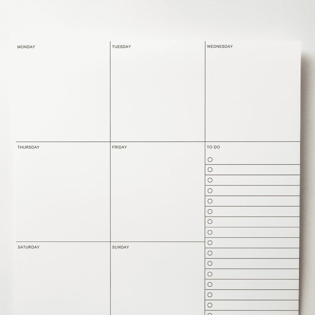 Weekly Planner PDF Printable Minimalist Weekly Organizer Weekly Todo ...