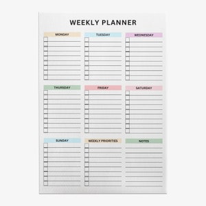 Modèle d'agenda hebdomadaire Liste de vérification des tâches ...