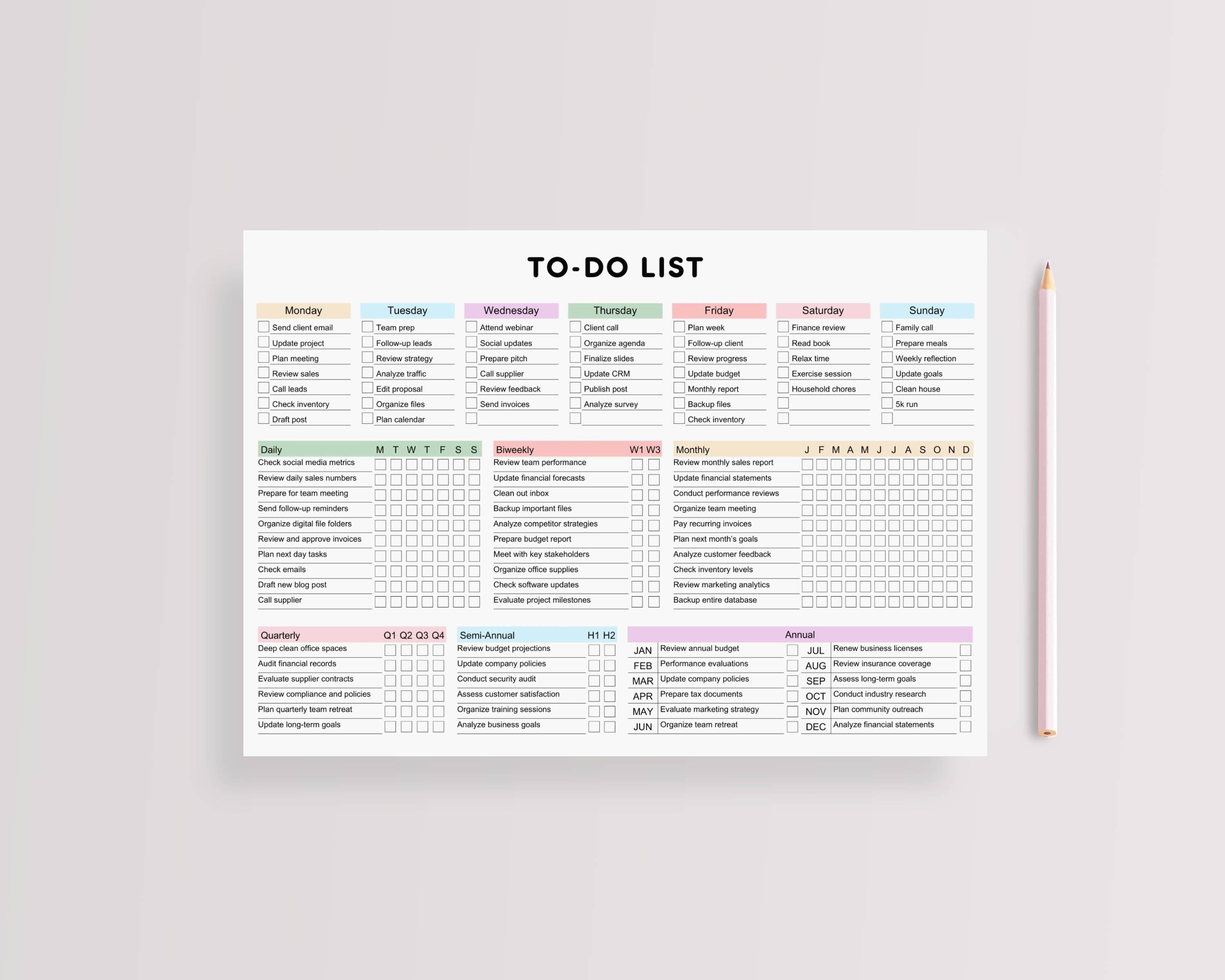 Pastel To-do List Template: Editable Daily, Weekly, Monthly (canva ...