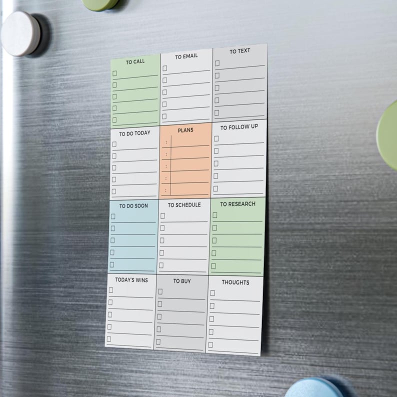 Daily Checklist Planner Pad: 50-sheet Sticky Notes, To-do List (4x6in ...