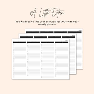 Minimalist Weekly Planner Printable: Undated, 15-minute Increments (PDF ...