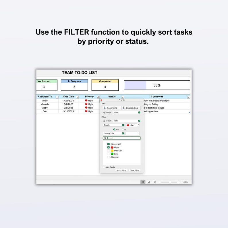 Excel to Do List for Small Teams: Task Tracker With Dashboard & Stats ...