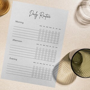 Daily Routine Planner Morning, Afternoon, Evening | Printable Daily ...