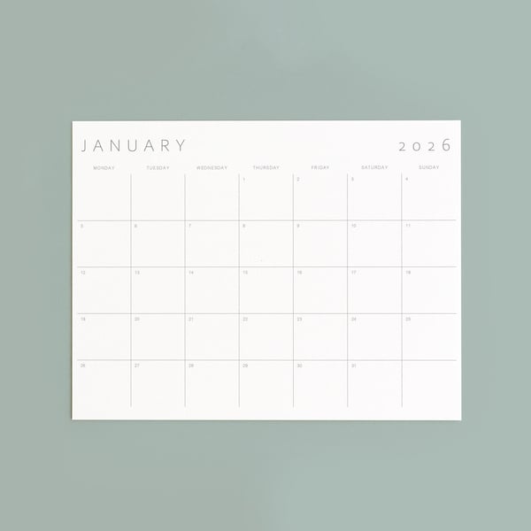 Grey Calendar - Etsy UK