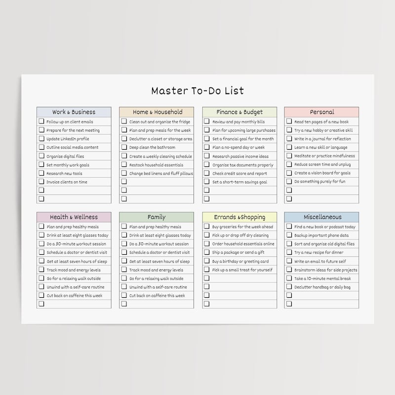 To Do Lists Print Out - Etsy