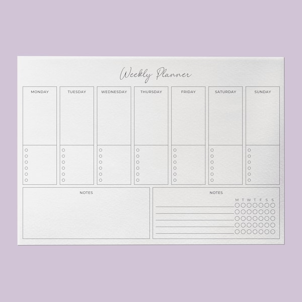 11x17 Weekly Planner - Etsy
