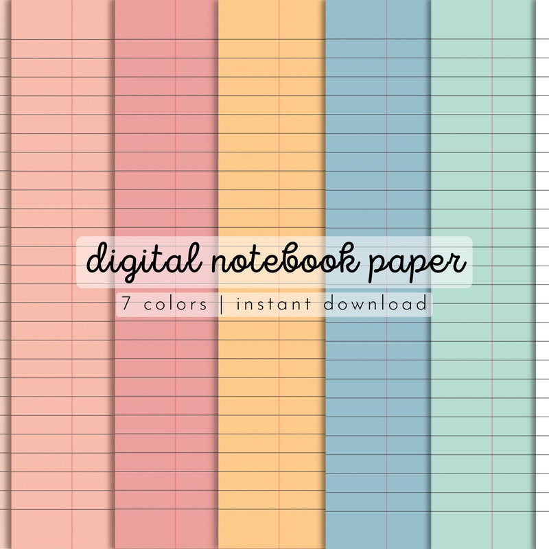 Notebook Paper - Etsy
