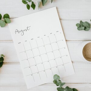 2024 Calendar Printable Minimalist Calendar PDF Monthly Planner 2024 ...