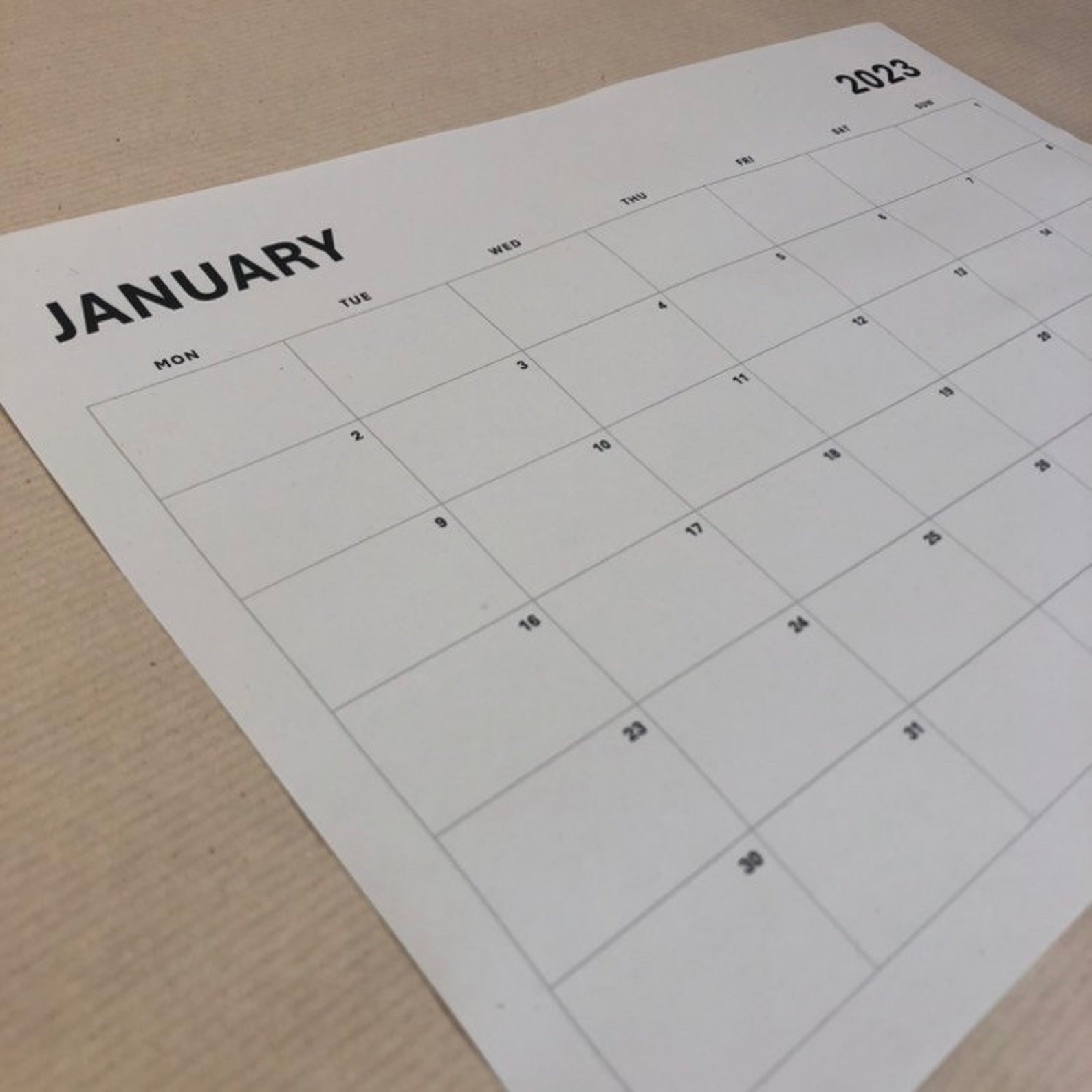 2023 Calendar Printable Minimalist Monthly Planner 2023 - Etsy