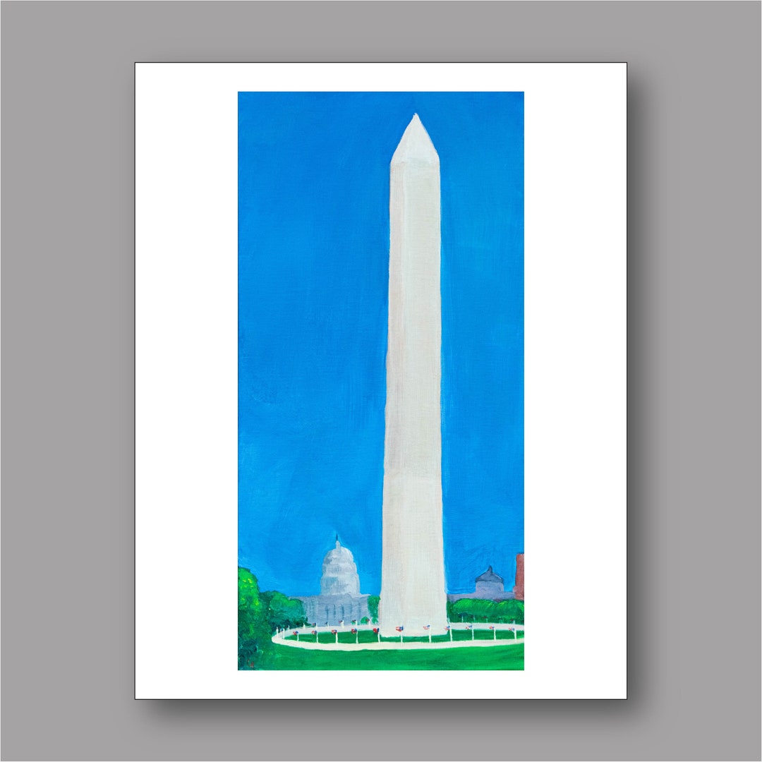 Washington Monument Art Print 8.5" X 11" - Etsy