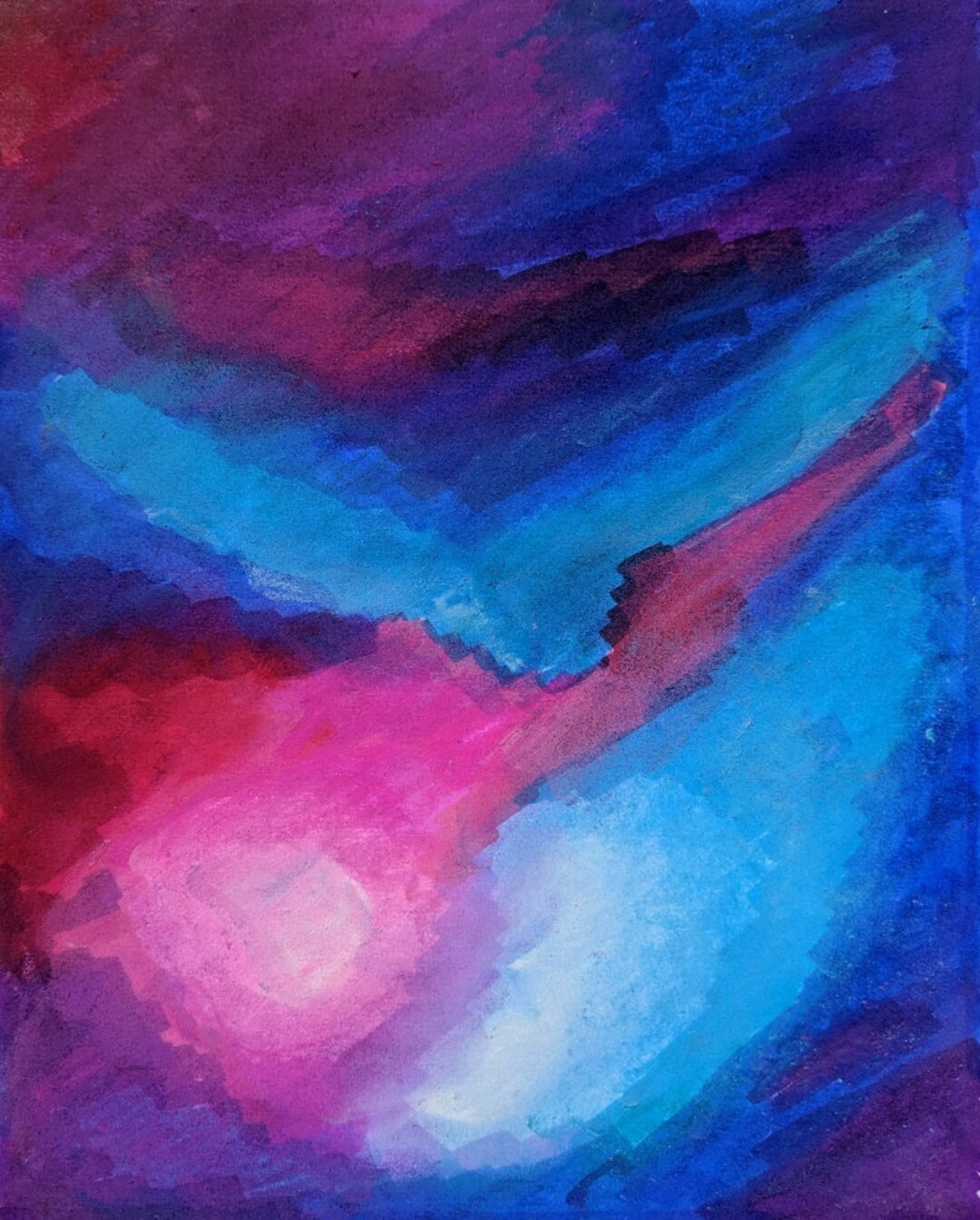 Abstract Galaxy Art Print Mixed Media by Cassandra Brown - Etsy