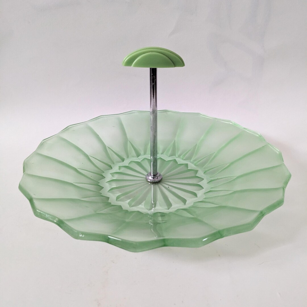Green Retro Cake Stand - Etsy