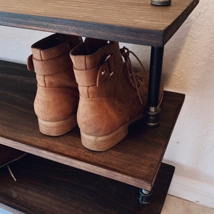 Industrial // Rustic // Farmhouse Shoe Rack | Etsy