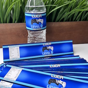 Gamer Water Labels, Gamer Party, Gamer Birthday, Gamer Water Labels ...