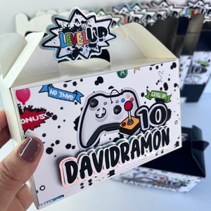 Gamer Favor Boxes, Gamer Birthday, Gamer Party Decorations, Gamer Gable ...