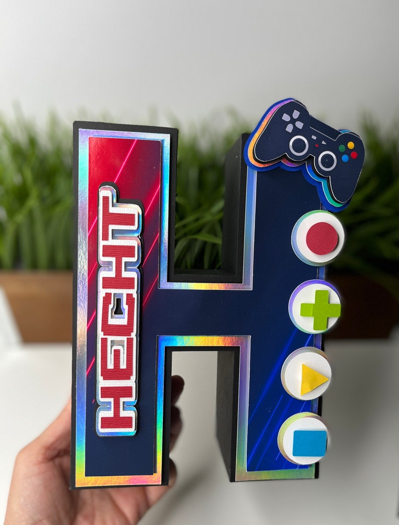3D Letter Gamer Gamer Party Decorations Gamer Birthday - Etsy
