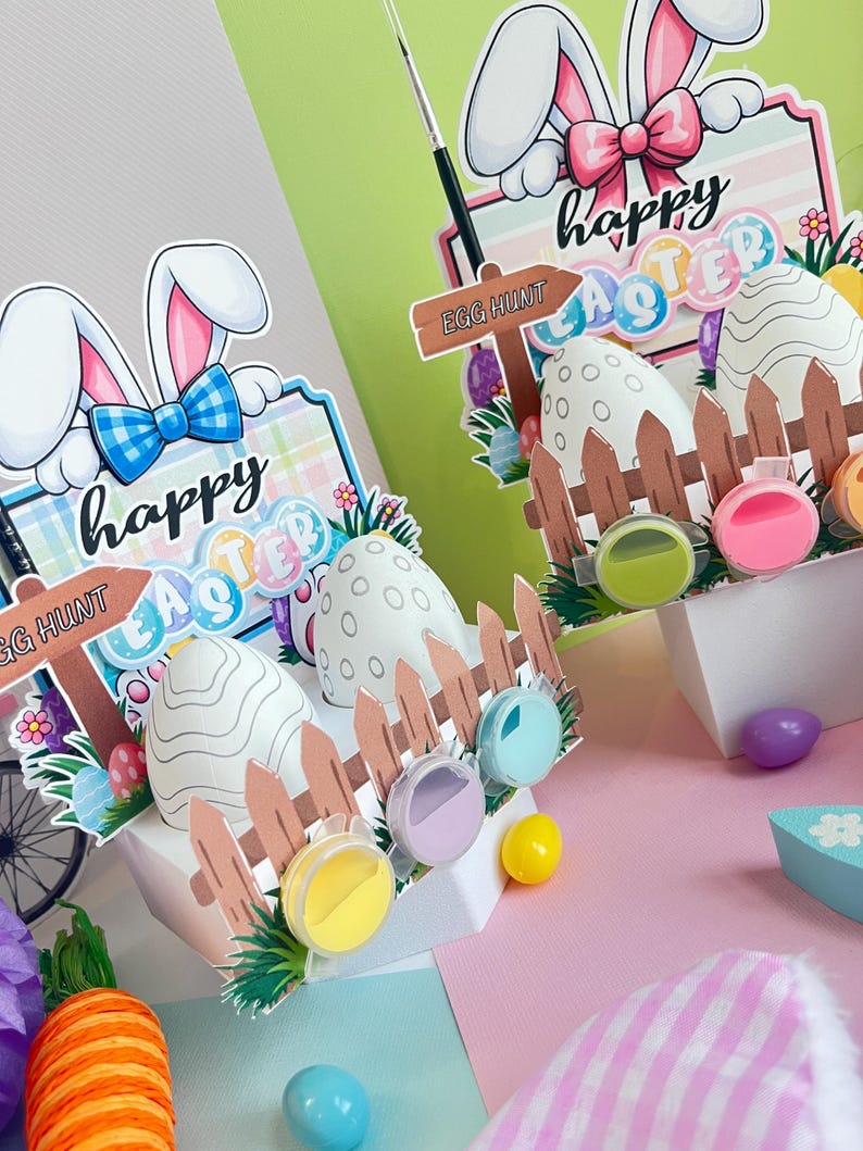 Easter Craft Kit, Easter Egg Painting Kit for Kids, Easter Egg Hunt ...
