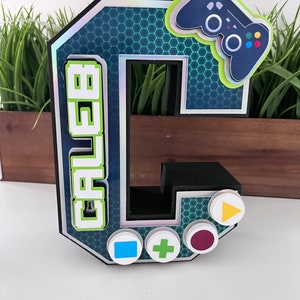 Gamer 3D Numbers or Letters, Gamer Party Decorations, Gamer Birthday ...