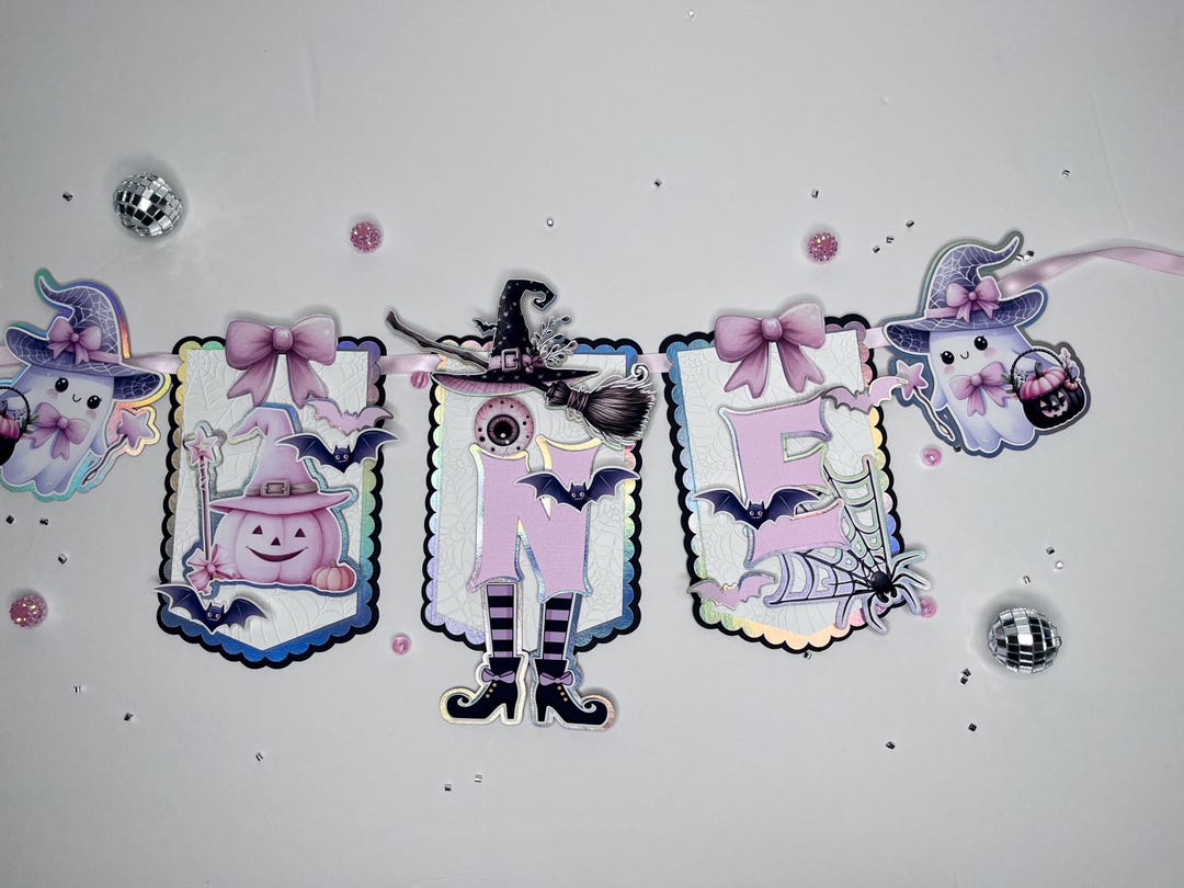 Pink Halloween Ghost Banner Ghost Theme, October Birthday, Halloween ...