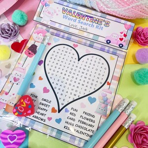 Personalized Valentine Word Search Kit, Classroom Valentine Gift ...