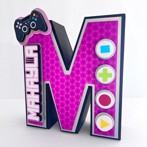 Girl Gamer Party, Gamer 3D Letters , Gamer Birthday, Gamer Theme, Girl ...