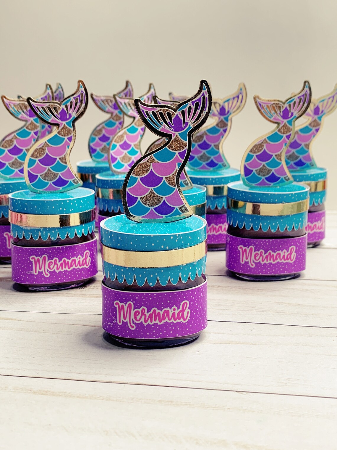 Custom Mini Nutella Mermaid Mermaid Party Favor Baby Shower | Etsy