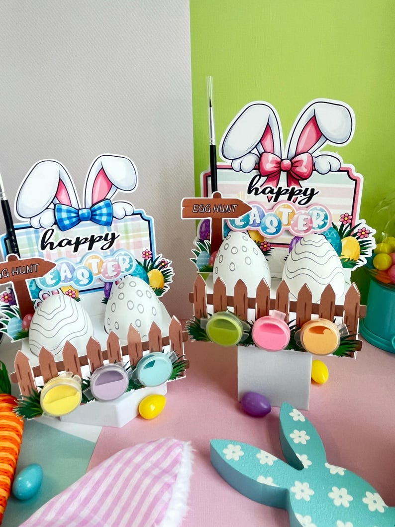 Easter Craft Kit, Easter Egg Painting Kit for Kids, Easter Egg Hunt ...