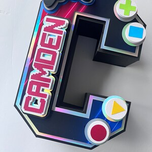 3D Letter Gamer Gamer Party Decorations Gamer Birthday Party Gamer Room ...