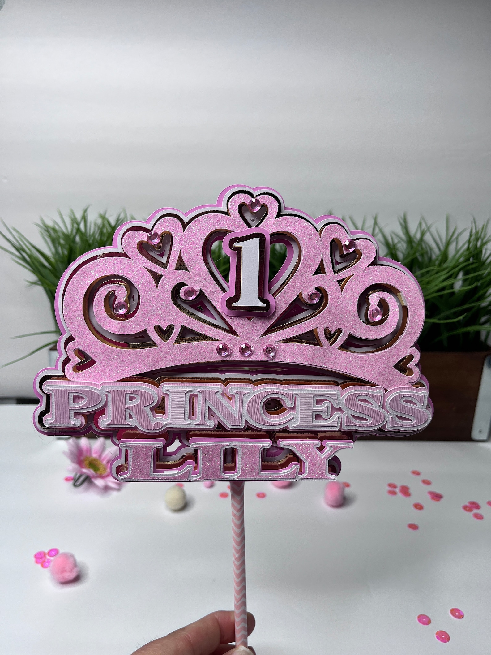 Princess Crown Cake Topper Princess Party Decorations - Etsy