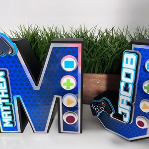 Gamer 3D Letters, Gamer Party Decorations, Gamer Birthday Party, Gamer ...