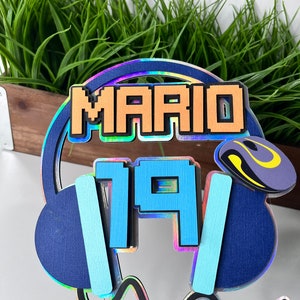 Gamer Cake Topper, Headphones Cake Topper, Teen Cake Topper, Teen ...