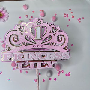 Princess Crown Cake Topper, Princess Party Decorations, Princess Theme ...
