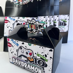 Gamer Favor Boxes, Gamer Birthday, Gamer Party Decorations, Gamer Gable ...