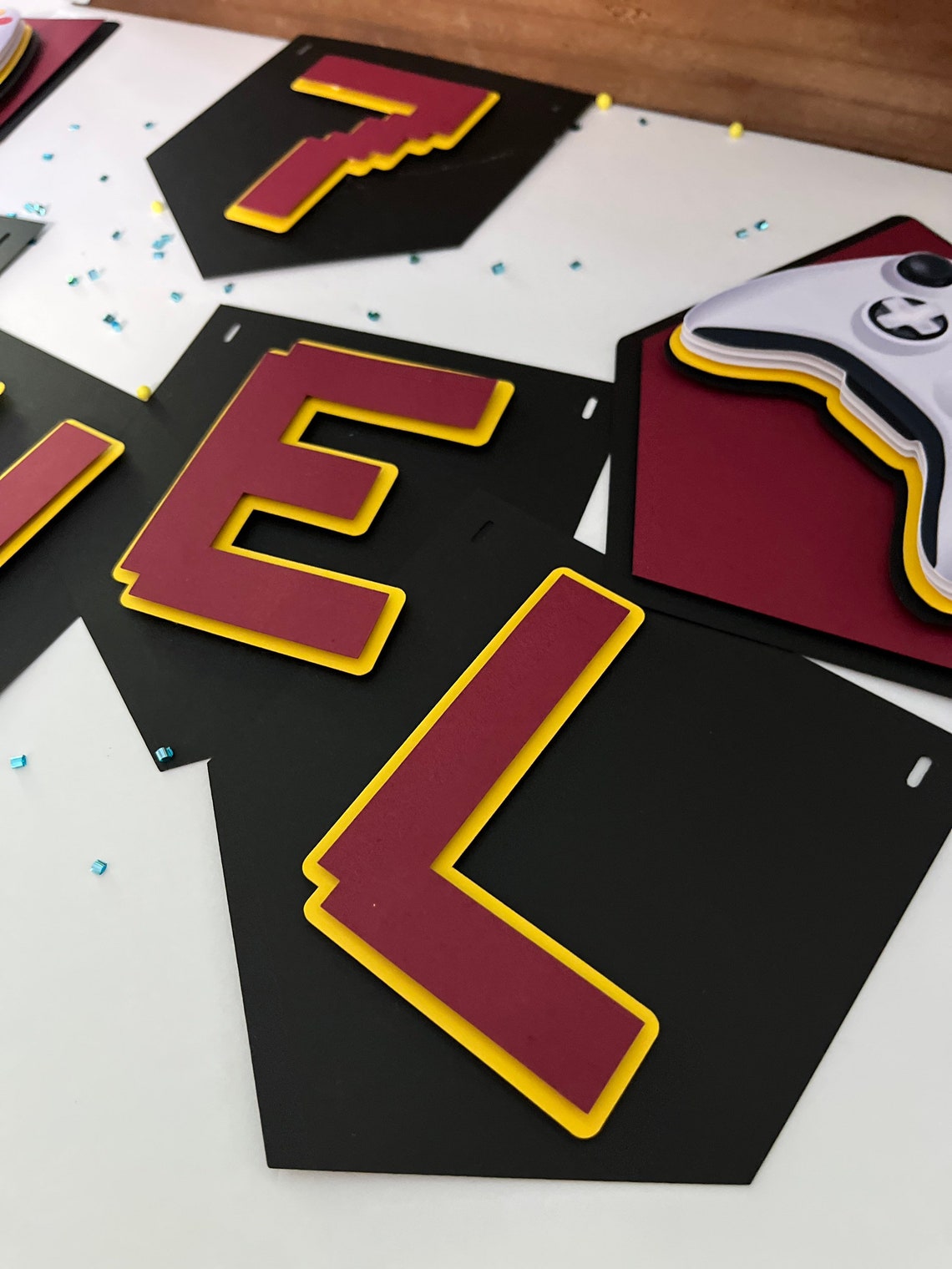 Video Game Theme gamer Birthday Banner Level Age Banner - Etsy