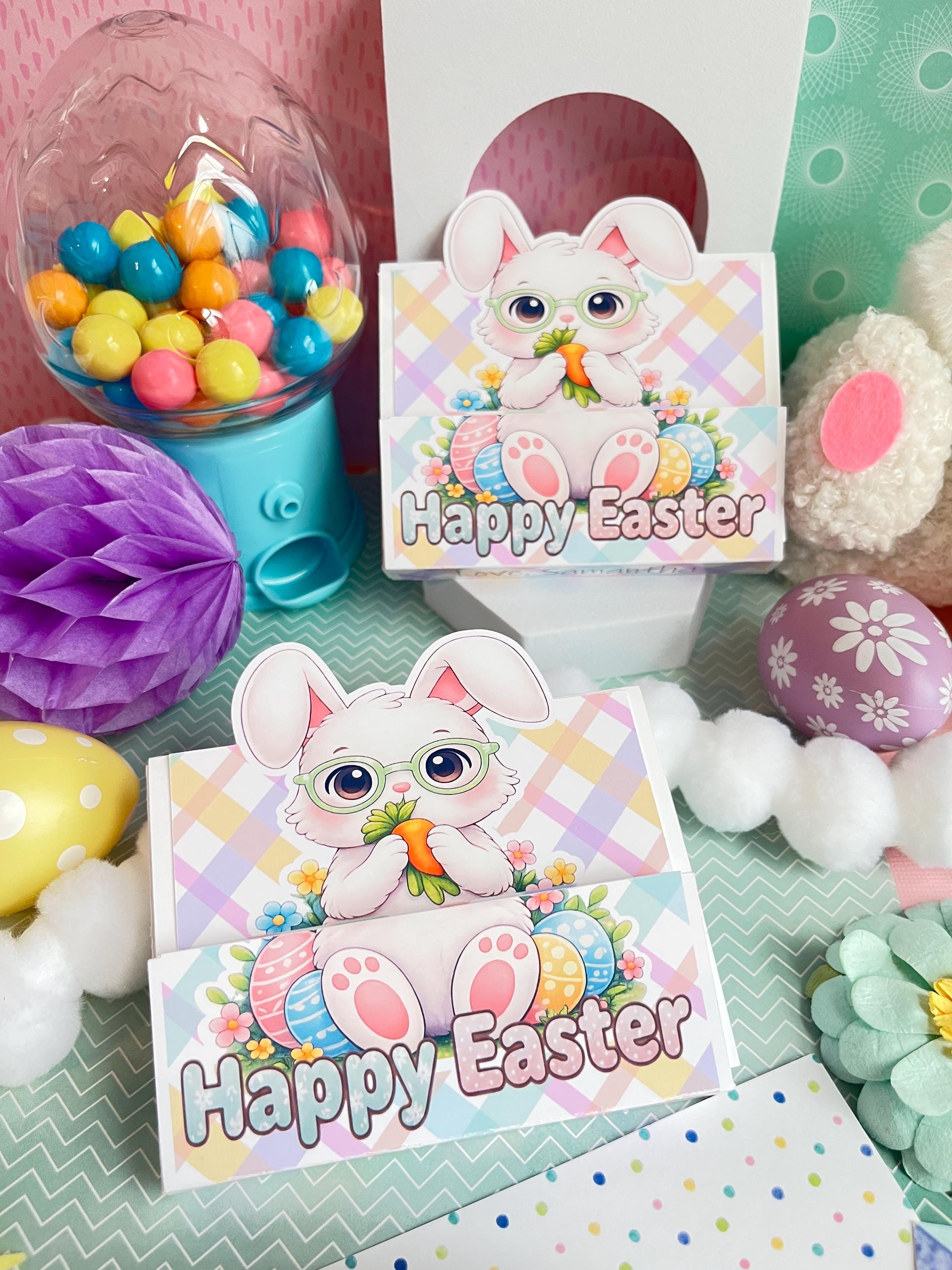 Easter Gift Card Holder With Chocolate Easter Bunny Treat Box Teacher ...